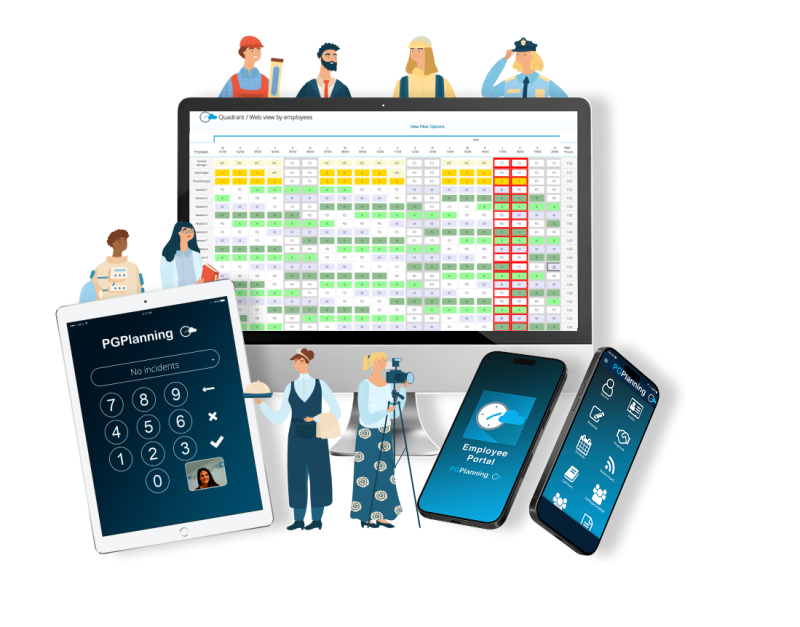 Work shifts and personnel schedules program